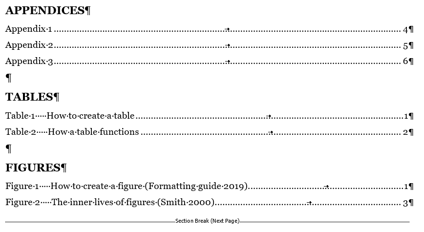 Appendices Tables And Figures Formatting Guide For Academic Texts
